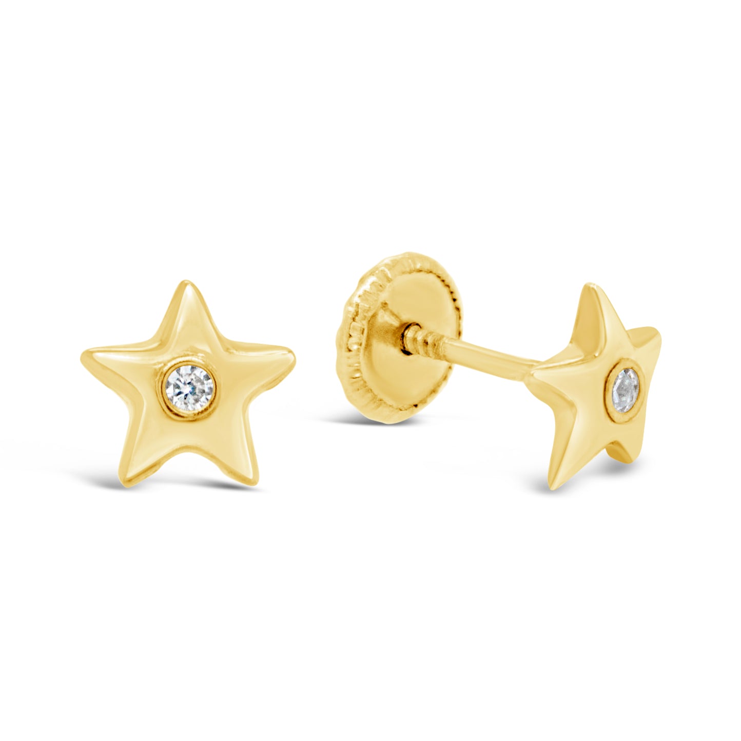 18K Star Diamond Stud Earrings – SHOPKURY.COM