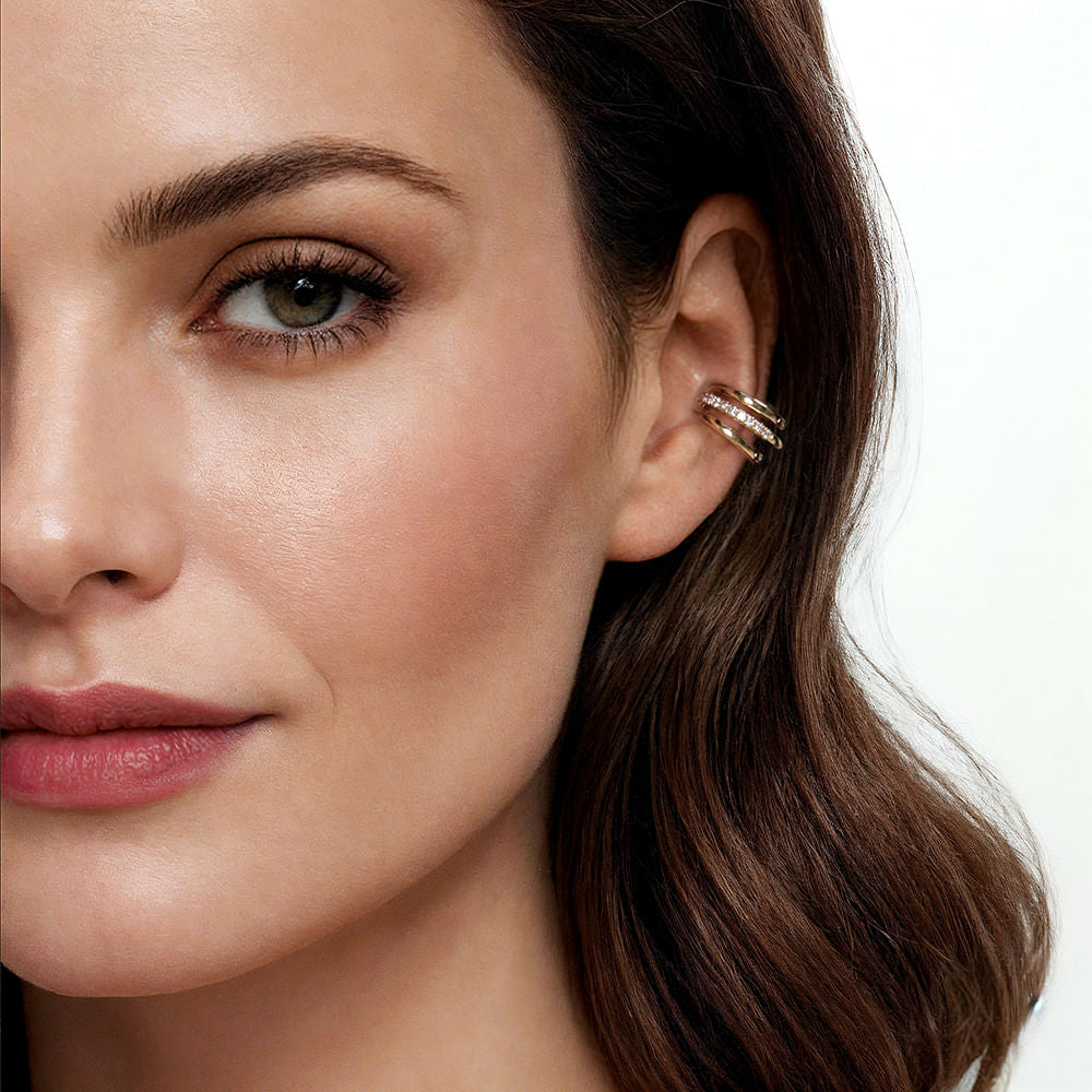 Three Line Diamond Earcuff – SHOPKURY.COM