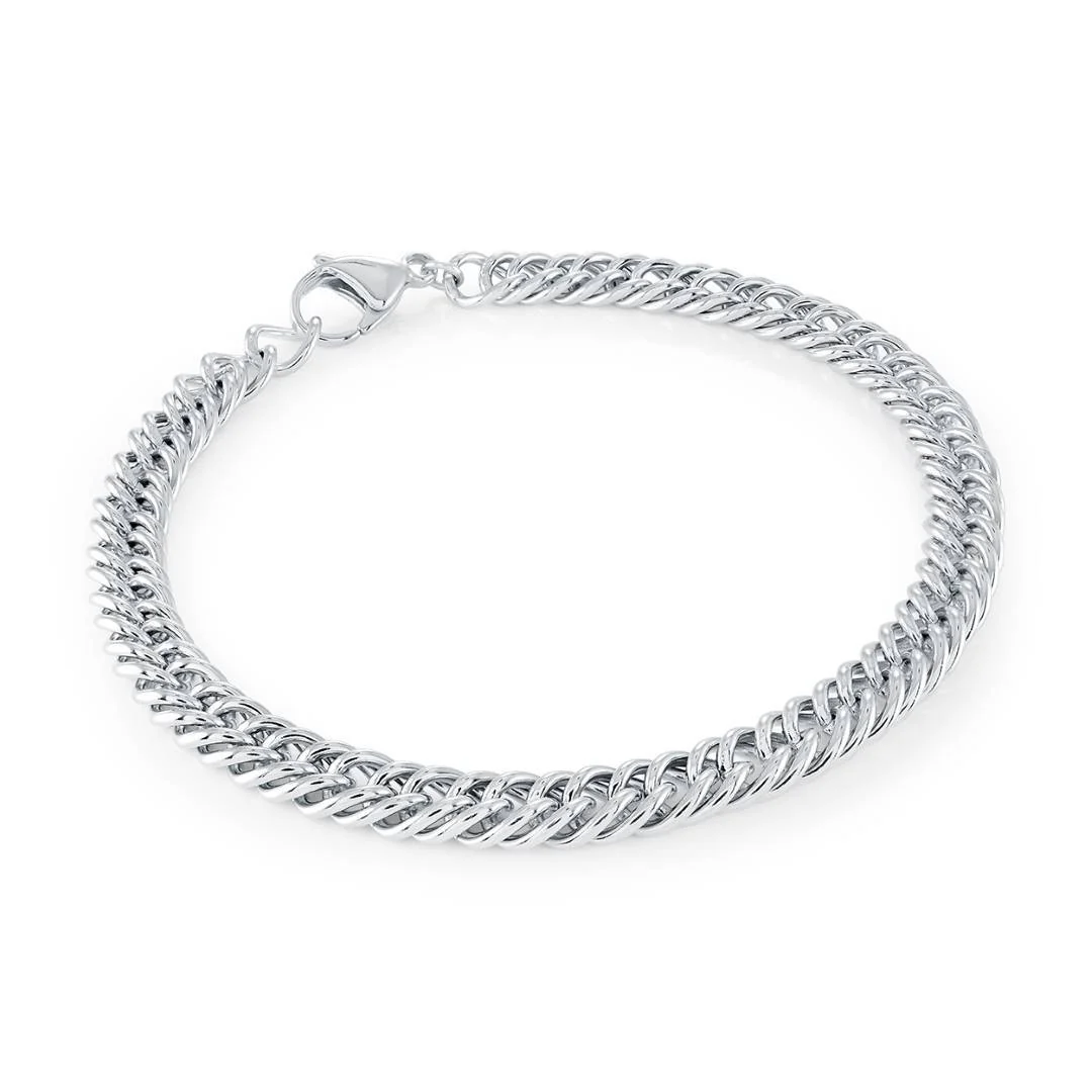 6.4MM Double Curb Steel Bracelet – SHOPKURY.COM