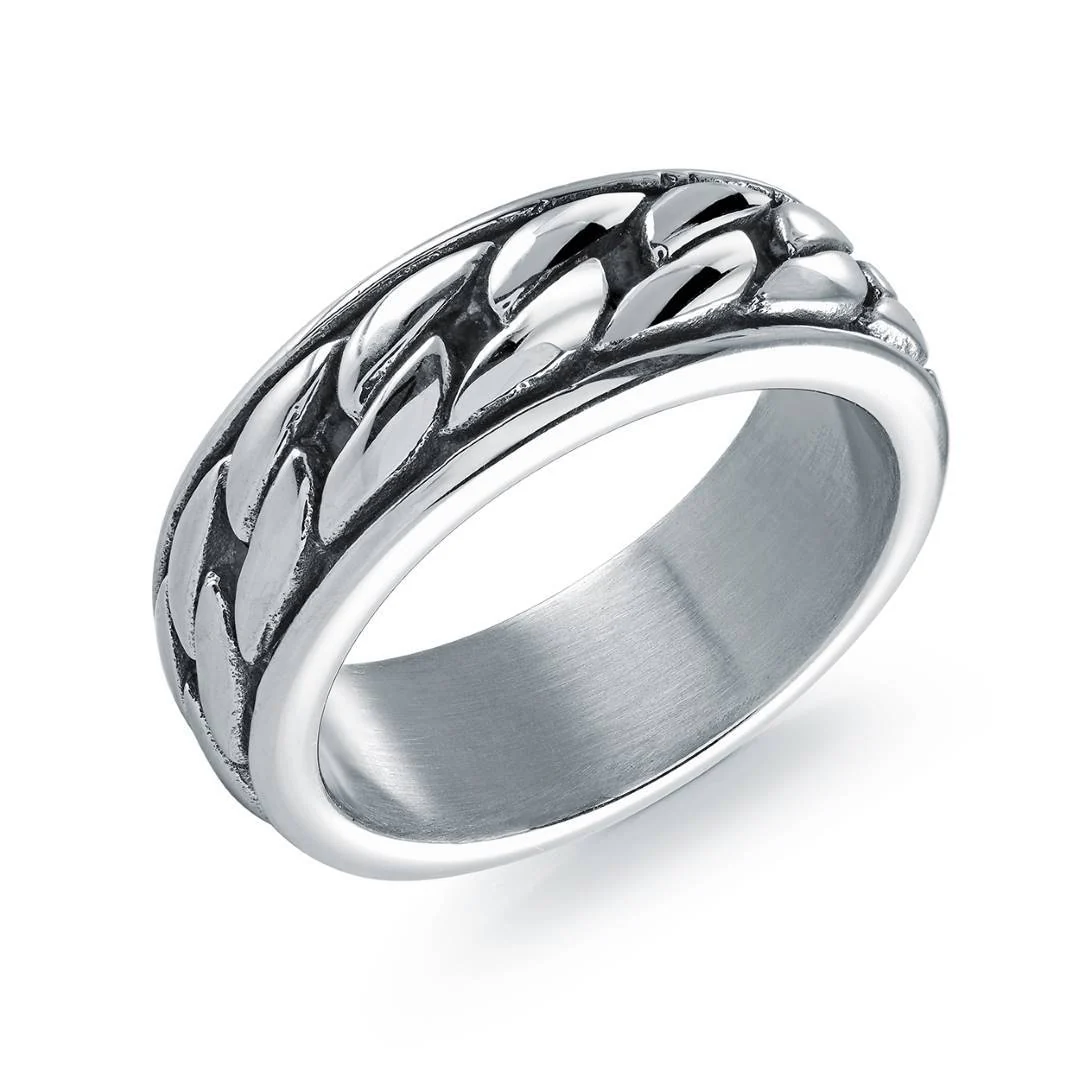 Curb Link Center 8MM Steel Ring – SHOPKURY.COM