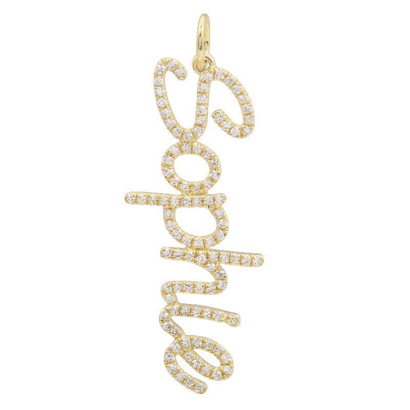 Custom Diamond Name Pendant – SHOPKURY.COM