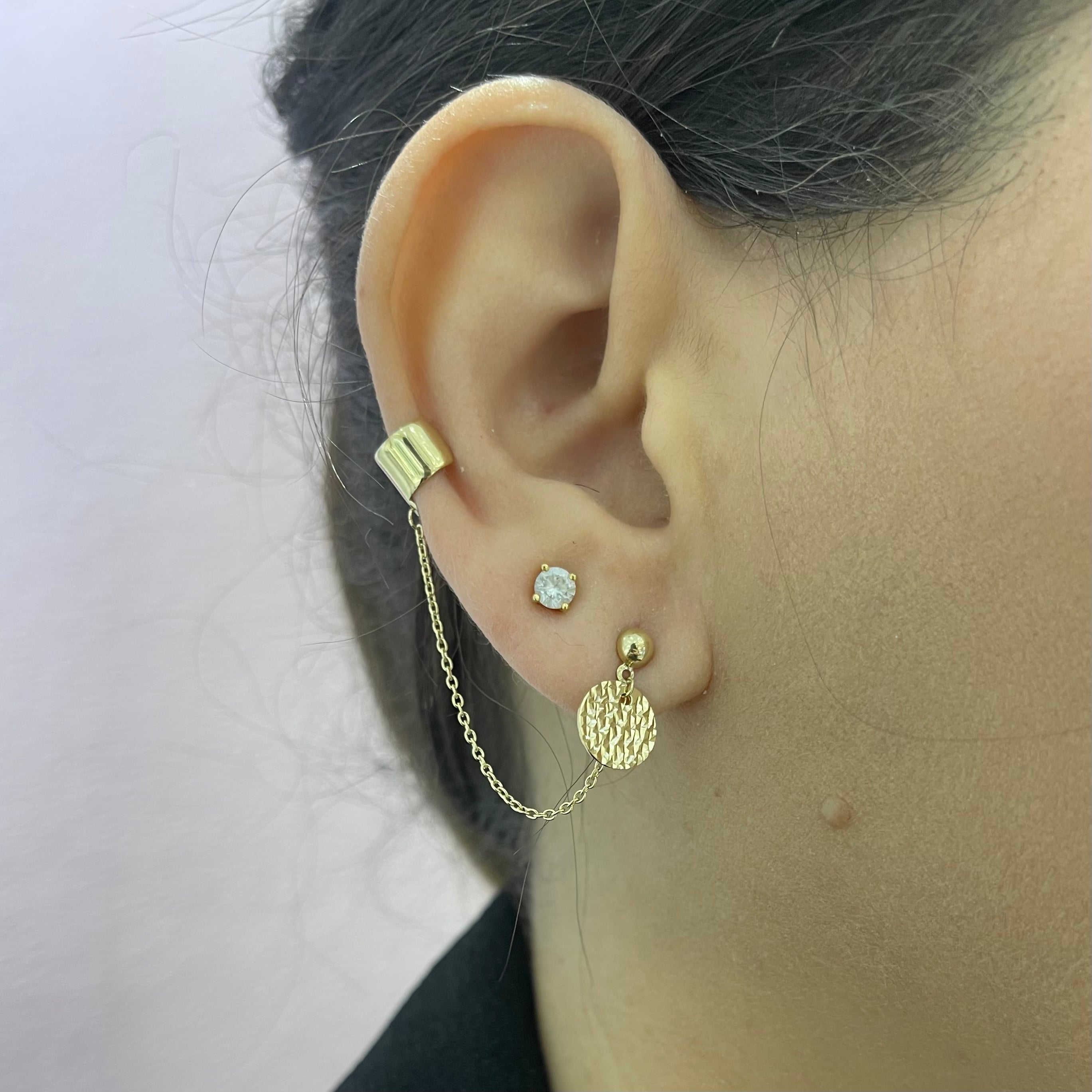 Ball Stud, Chain, Disk Ear Cuff Single Earring – SHOPKURY.COM